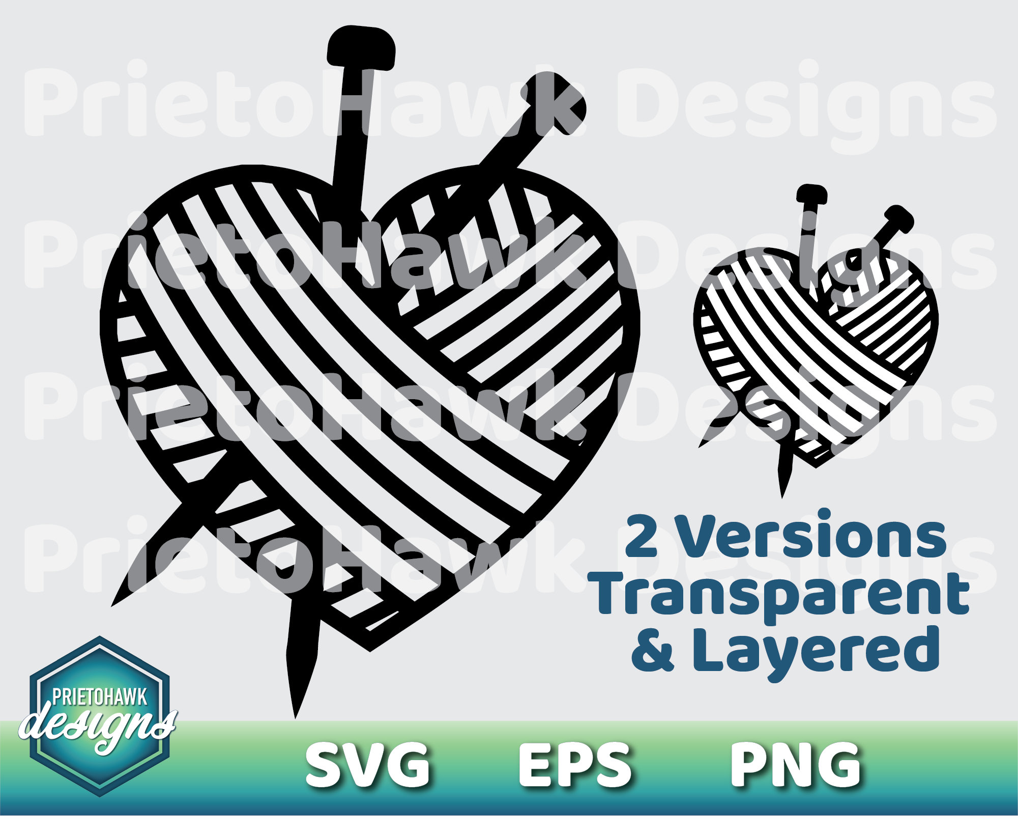 Knitting Needles Yarn Heart SVG / Vector / Cutting File / Cricut ...