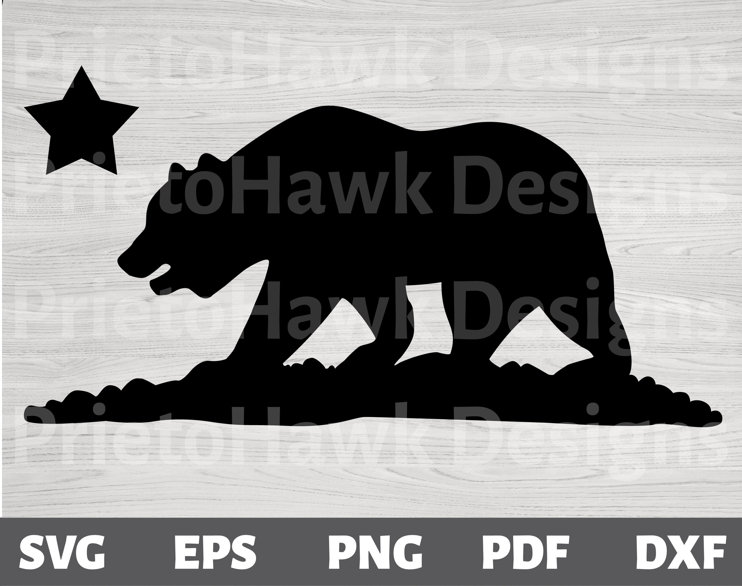 NorCal Bear SVG / Grizzly Bear / Northern California / Bear | Etsy