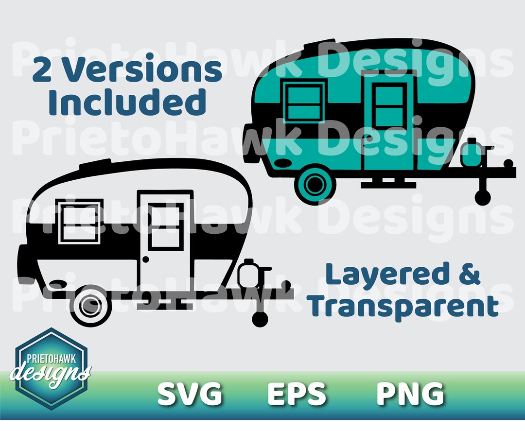 Camper Trailer SVG / Retro Trailer / Adventure / Road Trip / Vector ...