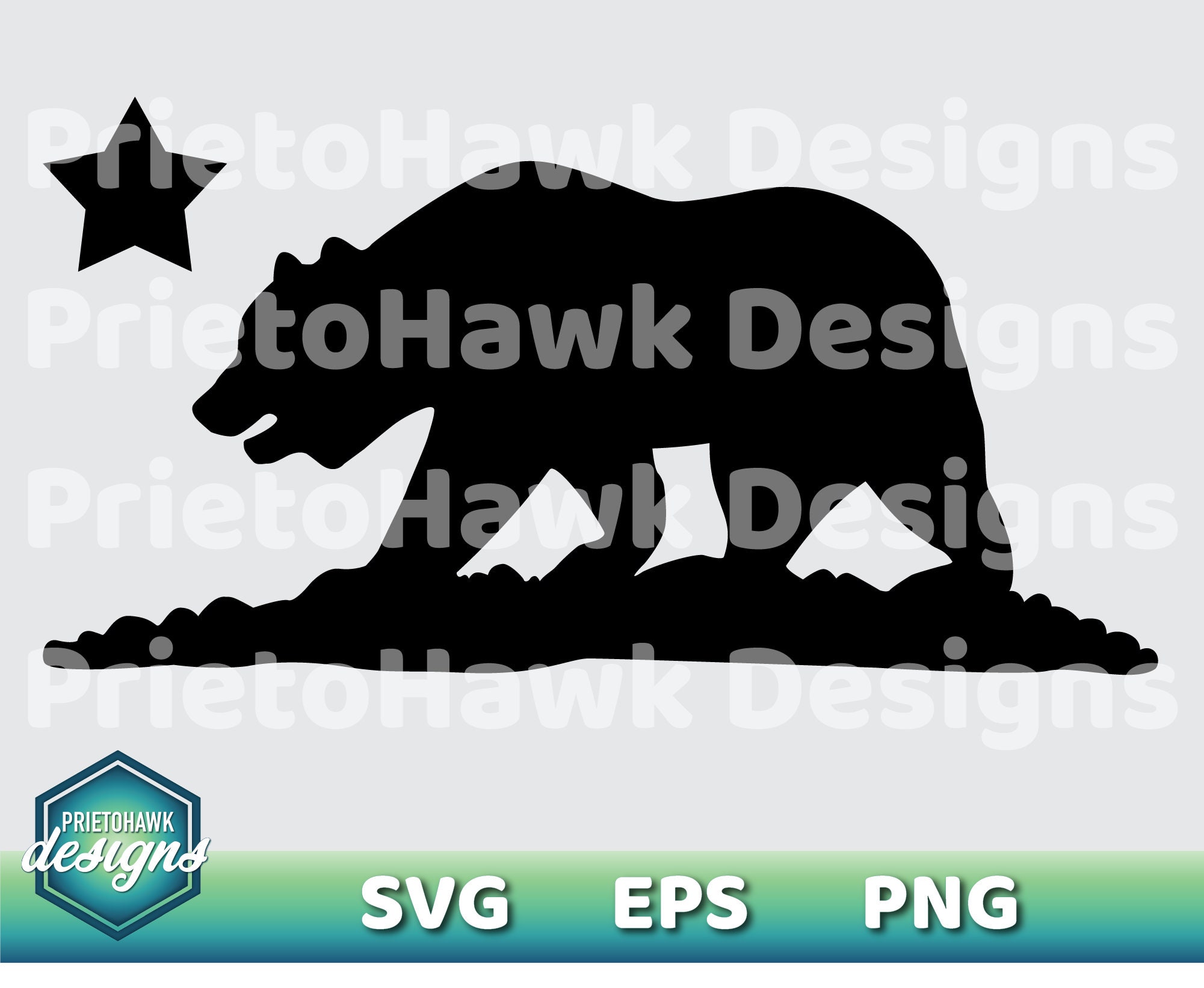 California Geometric Bear Cuttable Design SVG PNG DXF & eps Designs ...