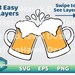 Beer Cheers / Beer Clink / Beer Stein SVG / Beer Mug SVG / Vector ...
