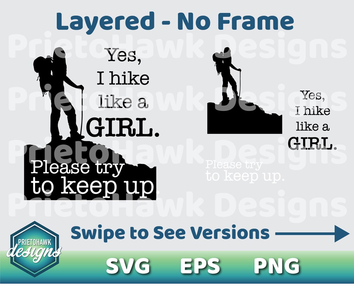 Hike Like a Girl SVG / Hiking Love / Adventure / Vector / | Etsy