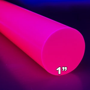 1" Electric Pink Glow in the Dark Rod Turboglow Carbonwaves - Etsy