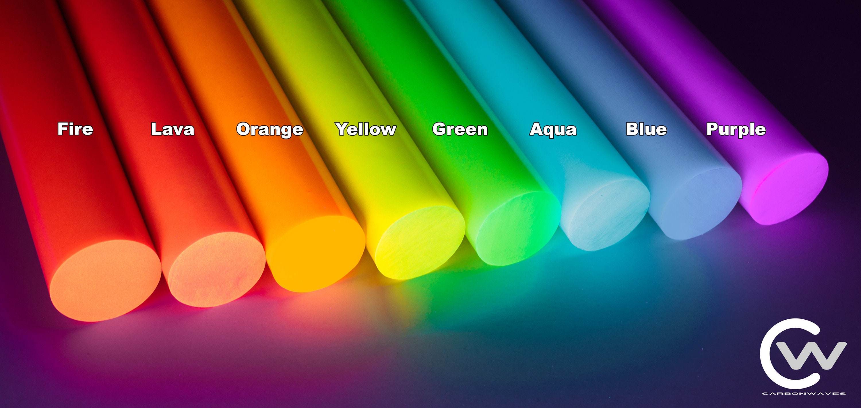 5/8" Lava Glow in the Dark Rod Turboglow Carbonwaves - Etsy
