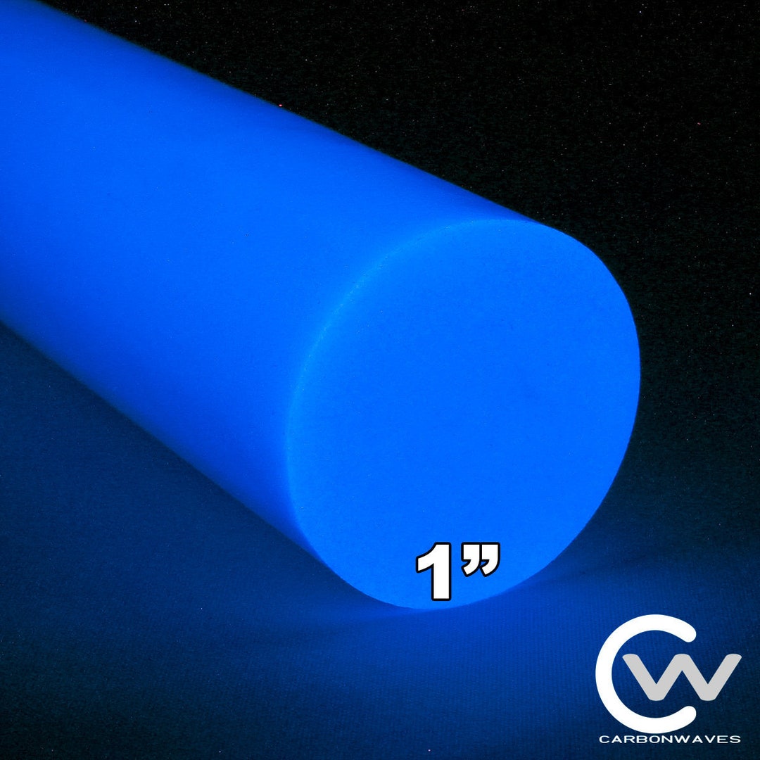 1" Sky Blue Glow in the Dark Rod Turboglow Carbonwaves - Etsy