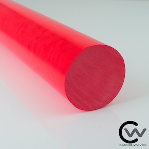 5/8" Ruby Red Glow in the Dark Rod Turboglow Carbonwaves - Etsy