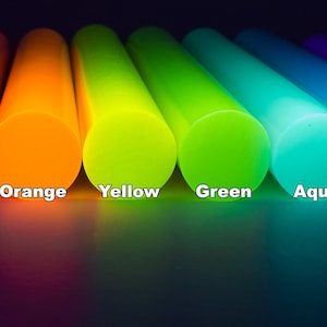 5/8" Ruby Red Glow in the Dark Rod Turboglow Carbonwaves - Etsy