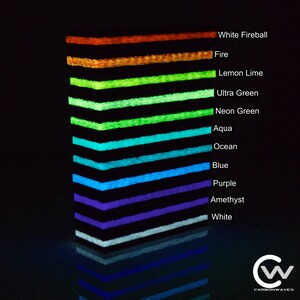 3/8" Fire Glowwaves Carbon Fiber Plate Carbonwaves Glow in the Dark ...