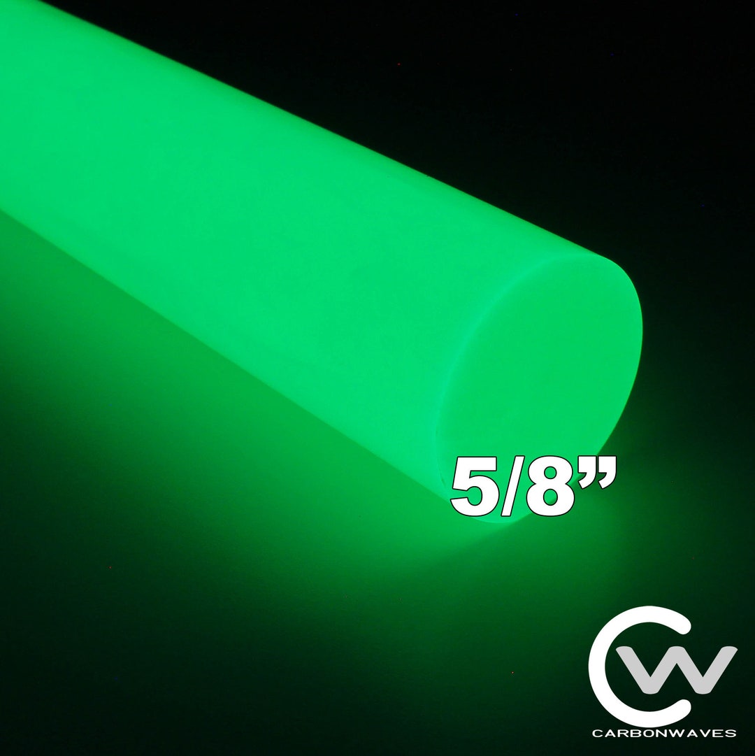 5/8" Turquoise Glow in the Dark Rod Turboglow Carbonwaves - Etsy