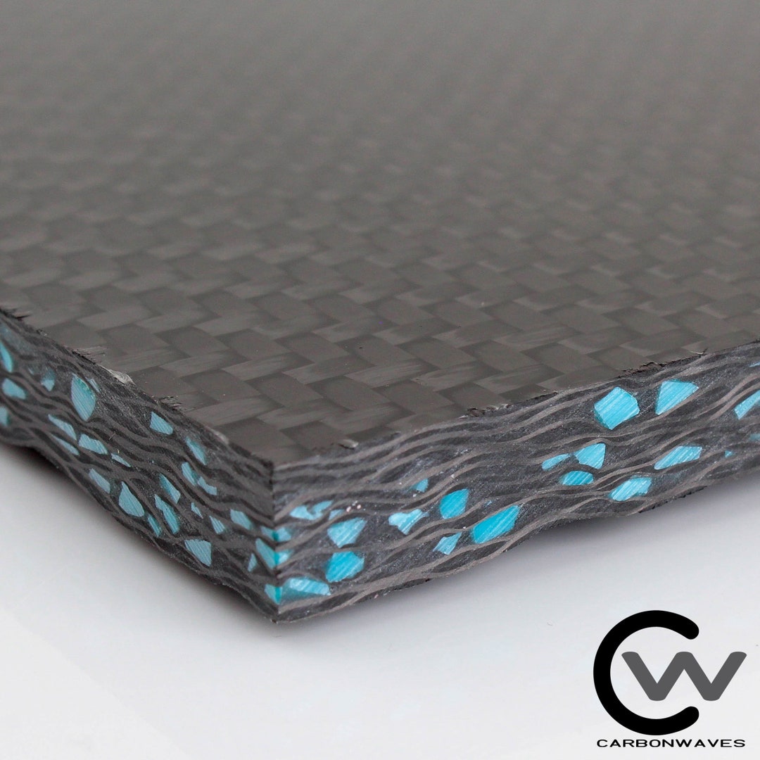 1/4" Lab Turquoise Rockywaves Carbon Fiber Plate Carbonwaves Carbon ...