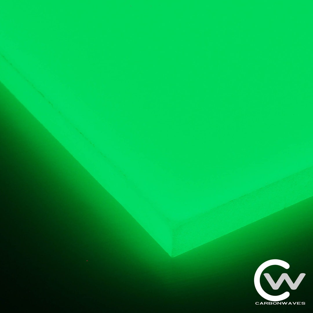 1/4 Lime Glow in the Dark Plate Turboglow Carbonwaves - Etsy