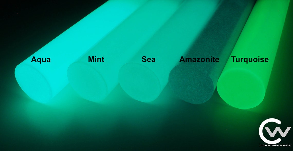 1.3 Turquoise Glow in the Dark Rod Turboglow Carbonwaves - Etsy