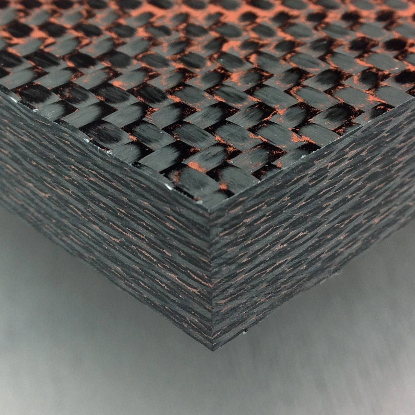 1/2" Copper Carbon Fiber Plate Carbonwaves Carbon Fibre Sheet - Etsy