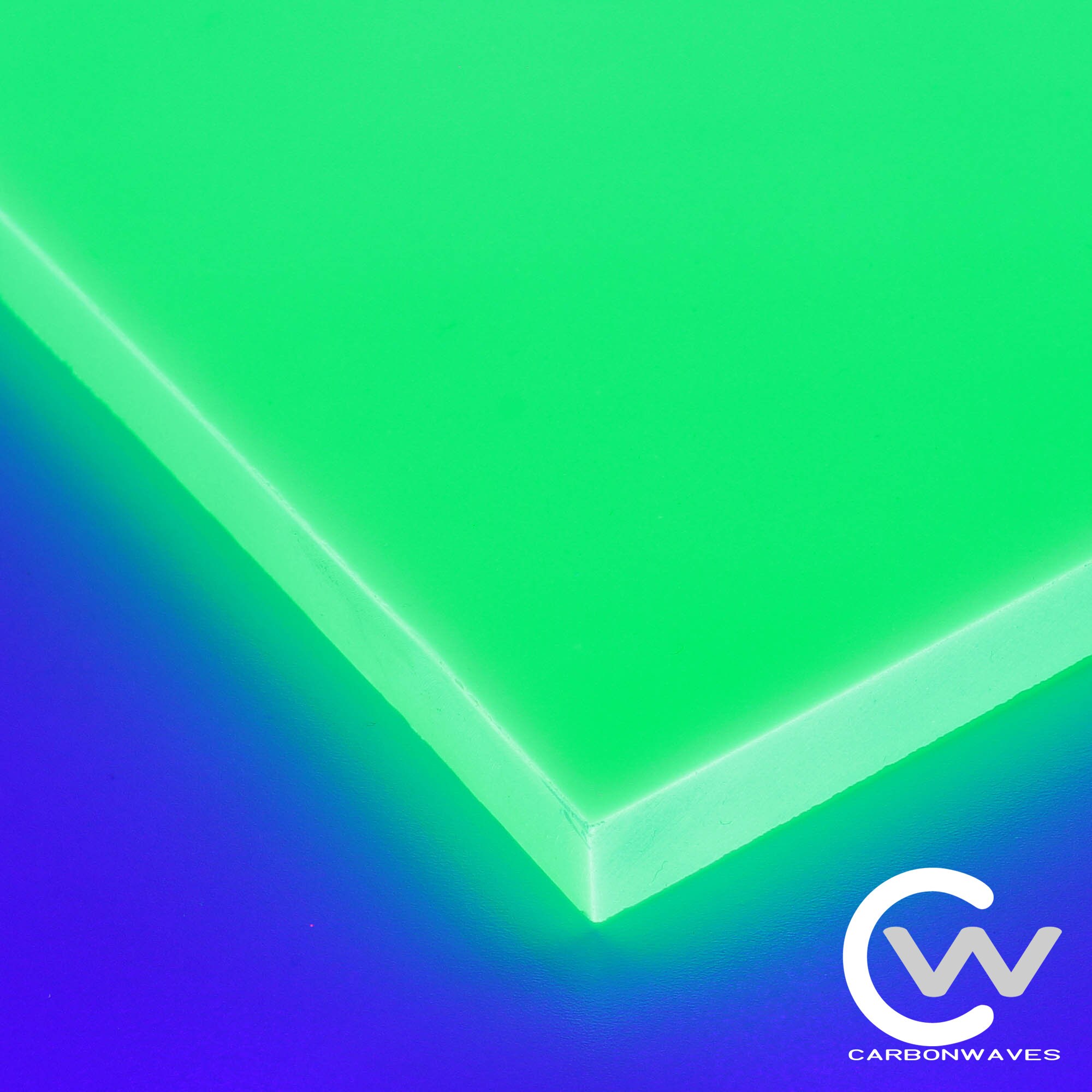 1/8", 1/4", 1/2", 1" Neon Green Turboglow Glow in the Dark Plate ...