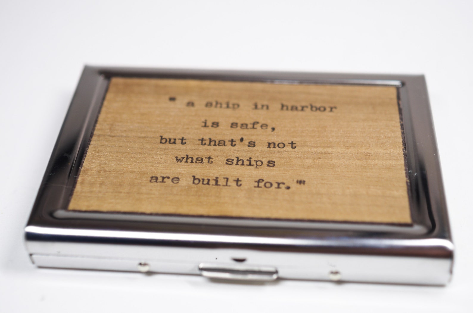 Card Wallet Oak Wood Moon Rise, Full Moon, Credit Card Case, Business ...