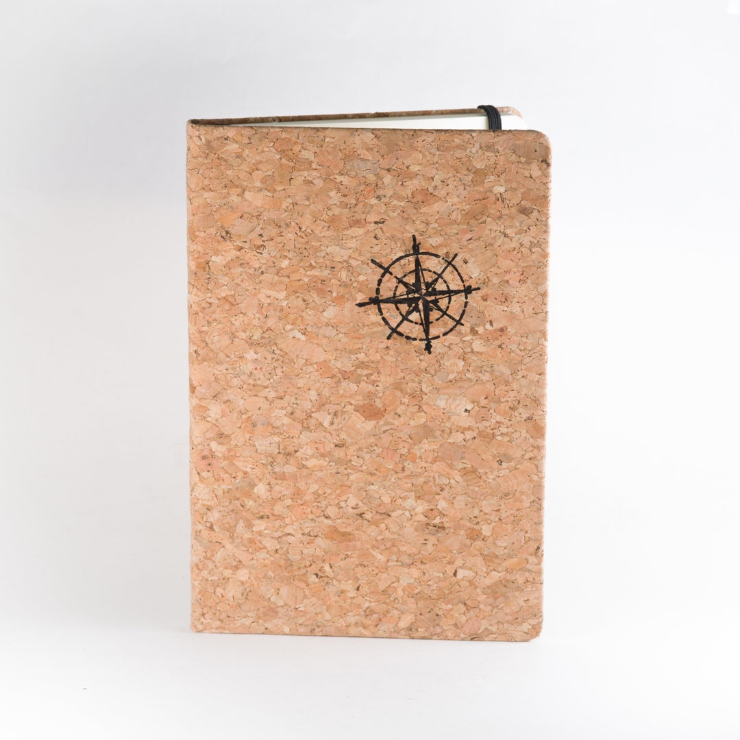 Compass Notebook Cork Journal, DIN A5 Notebook, Compass Rose, Gift ...