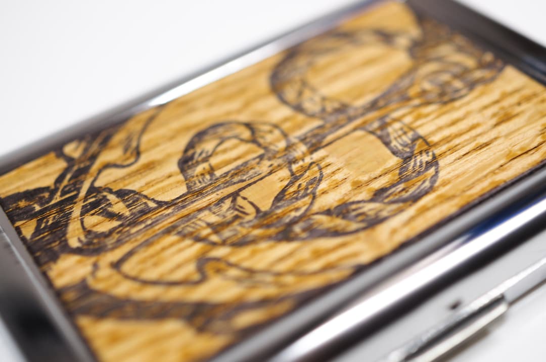 Stocking Stuffer Wood Wallet Oak Wood Credit Card Case, Business Card ...