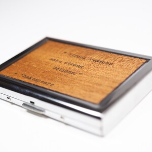 Card Wallet - Oak Wood Moon Rise, Full Moon, Credit Card Case, Business ...