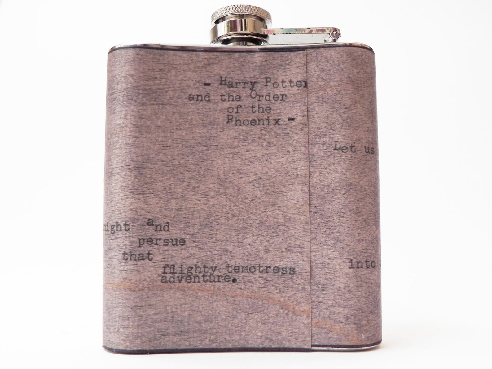 Harry Potter Quote Vintage Typewriter Real Wood Flask : - Etsy