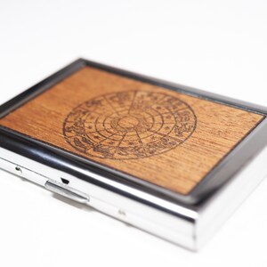 Card Wallet - Oak Wood Moon Rise, Full Moon, Credit Card Case, Business ...