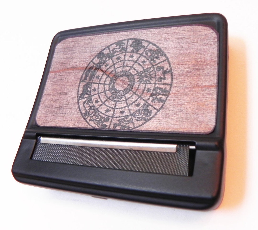 Wood Cigarette Roller Case & Roll Box : Zodiac, Star Sign, Birthday ...
