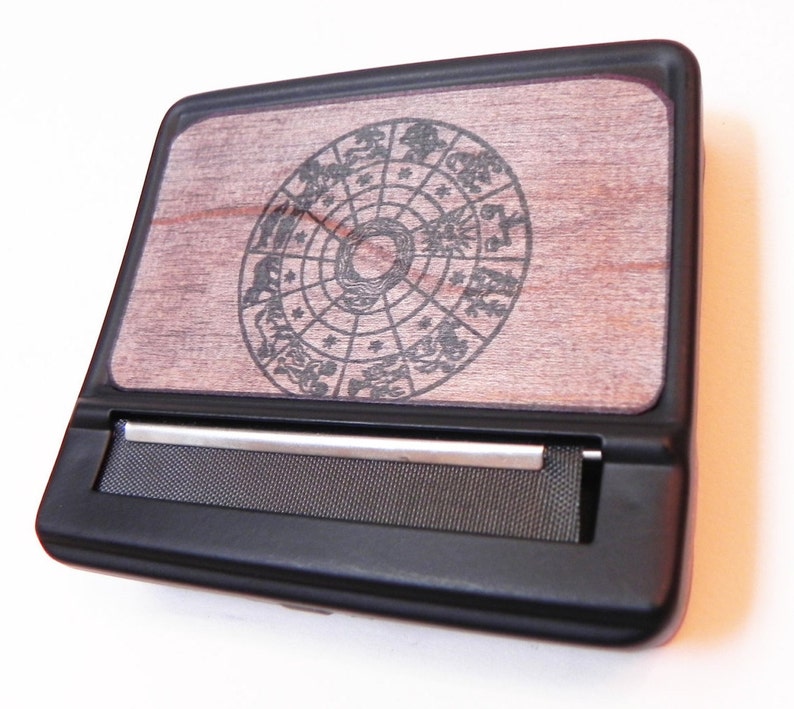 Wood Cigarette Roller Case & Roll Box : Zodiac Star Sign - Etsy