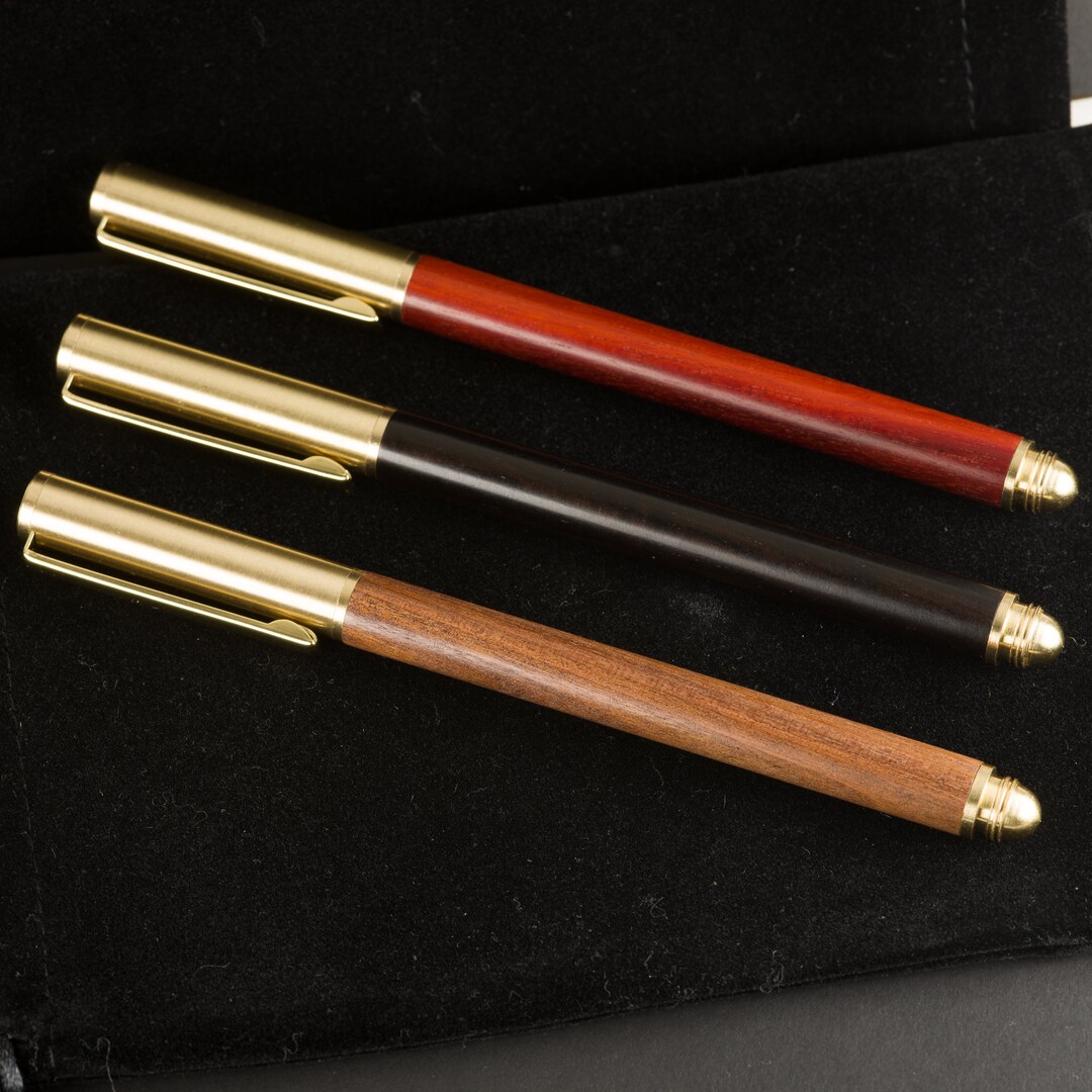 Wood Pen Brass Gel Pen Brass Pen Brass And Wood Pen Wood Pen With Clip Clip On Pen Edc Pen