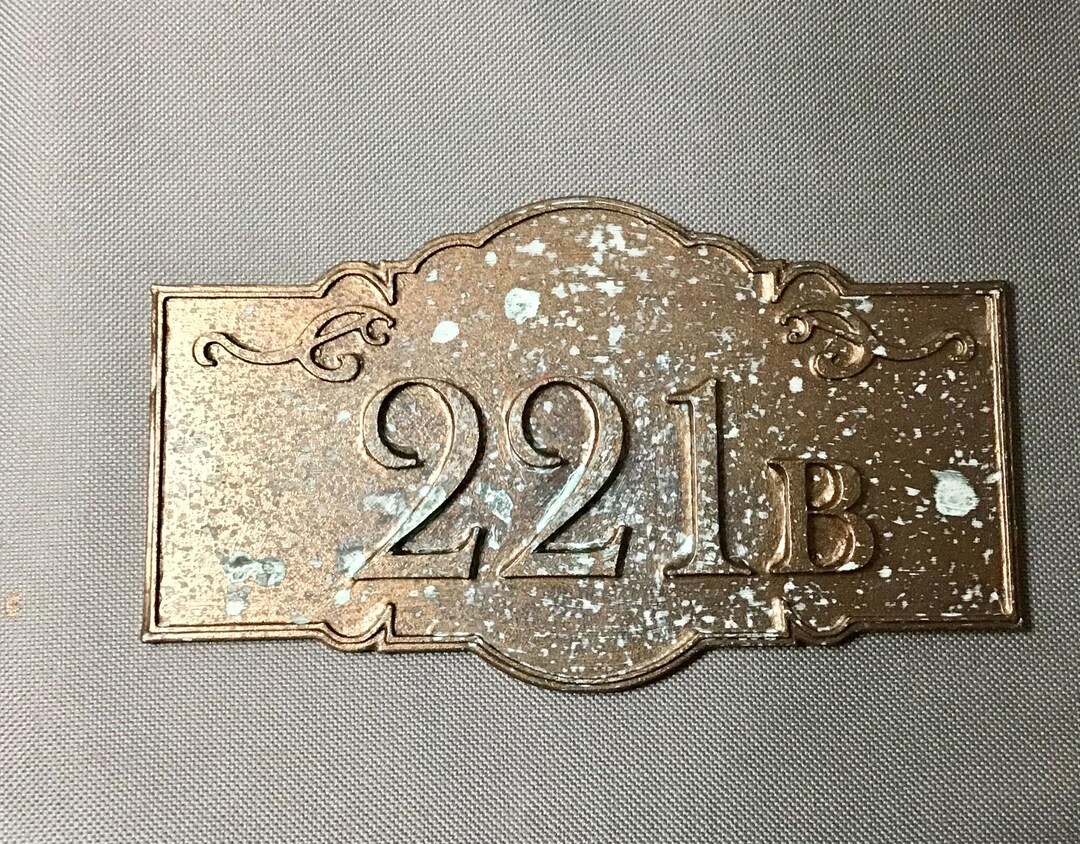 221B Sherlock Holmes Patina Address Sign (3d Printed) - Etsy