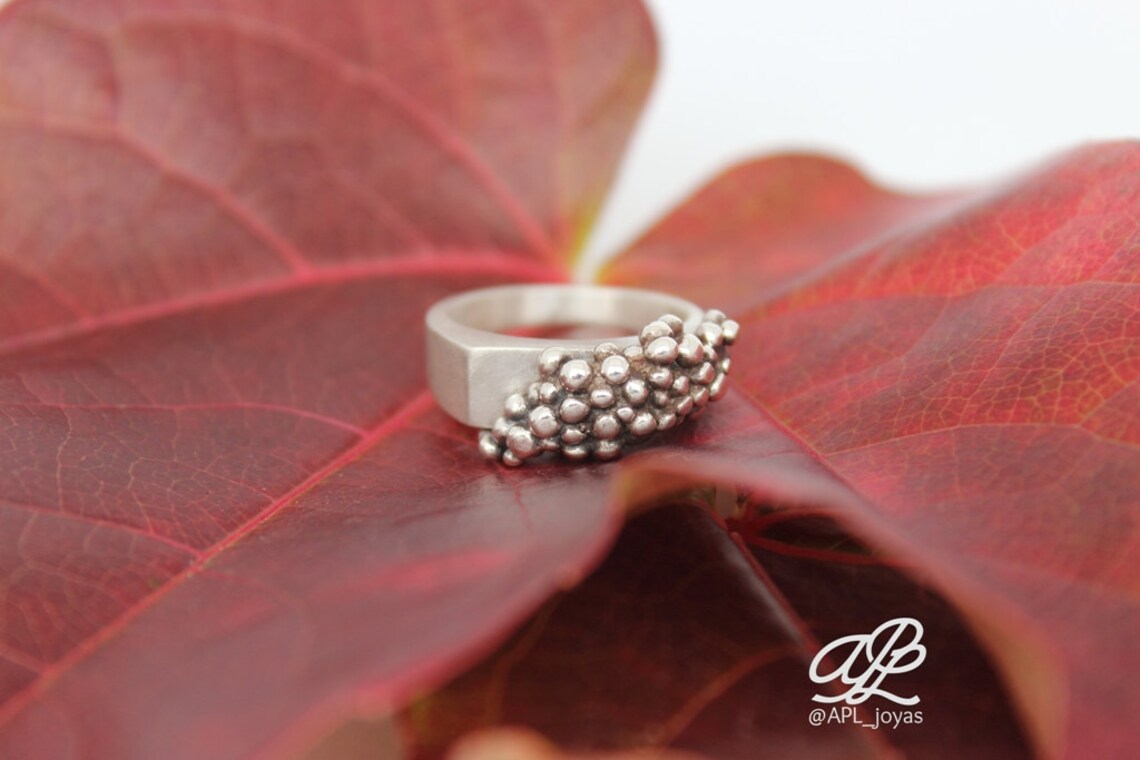 Grape Shaped Silver Ring From the Grape Collection - Etsy