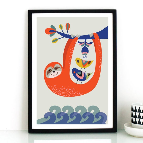 Sloth Wall Art - Etsy