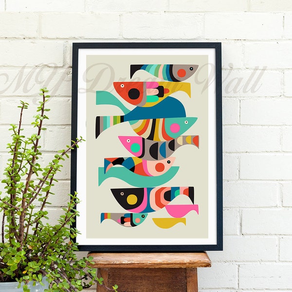 Mid Century Fish - Etsy