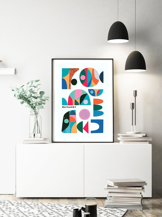 Prints Art & Collectibles Digital Prints bathroom print Mid century ...