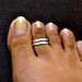READY TO SHIP Sterling Silver Toe Ring, Spiral Coil Plain Toe Ring ...