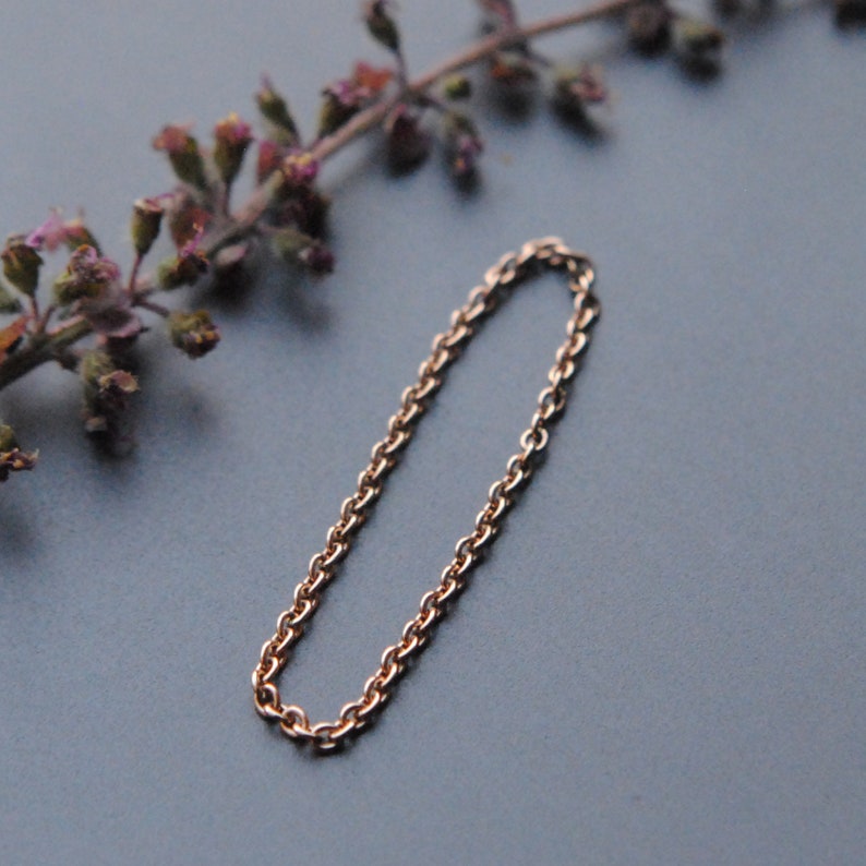 14k Solid Gold Chain Ring 1mm Fine Gold Simple Skinny Gold - Etsy