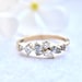 Diamond Asymmetric Cluster Band Solid 14k 18k Gold Ring With - Etsy