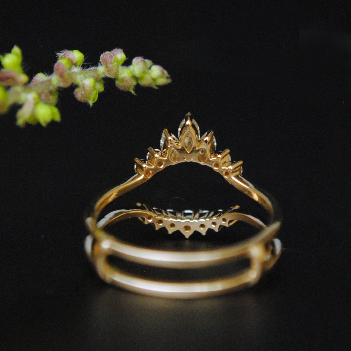 Diamond Ring Enhancer for Multistone Ring 14K Gold Marquise - Etsy