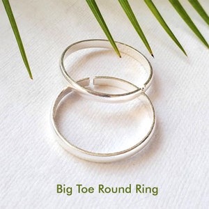 GET ENTIRE LOOK, Set of 6 Sterling Silver 925 Big & Small Toe Ring Set ...