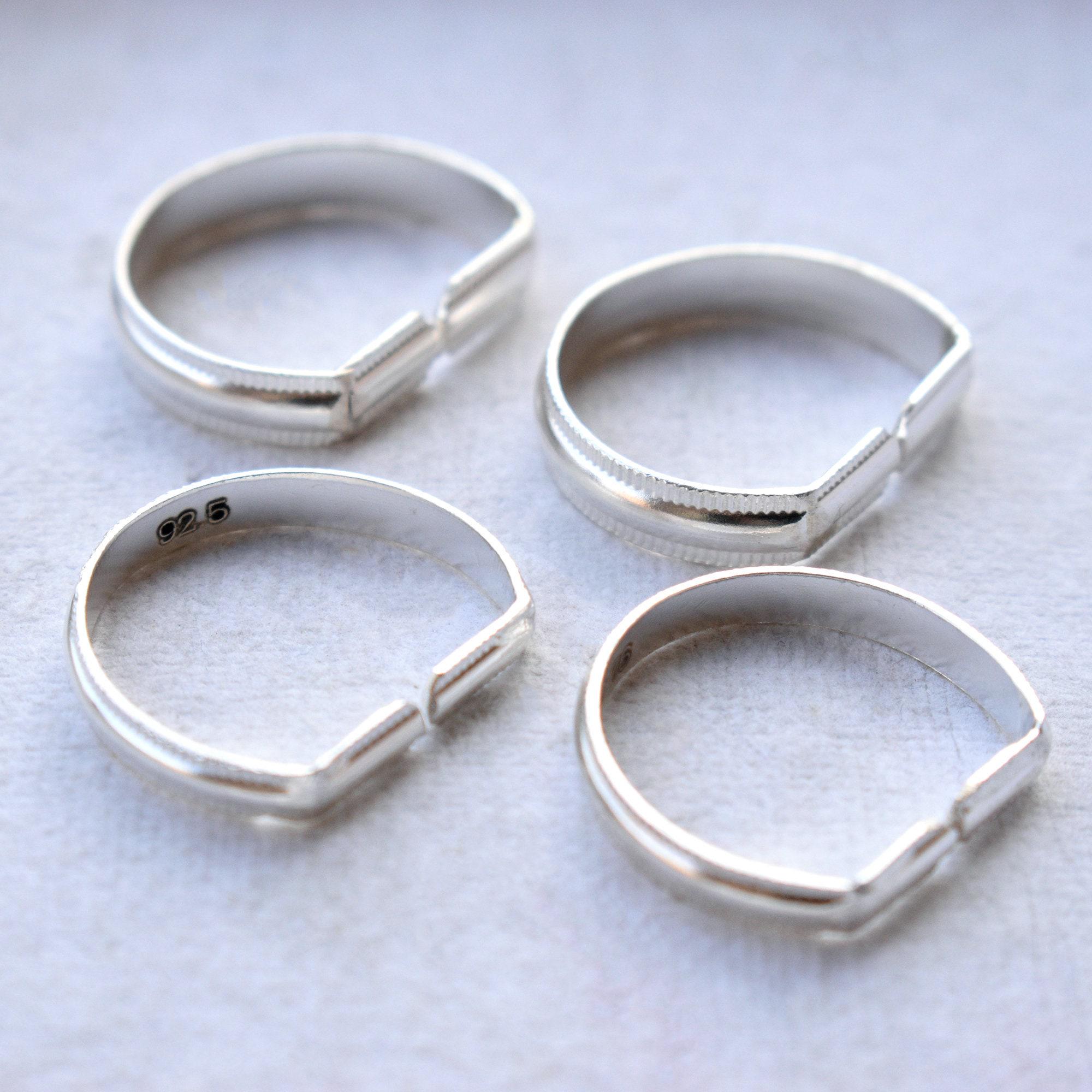Sterling Silver Big Toe Ring, D Shaped Hallux Ring for Foot Thumb ...