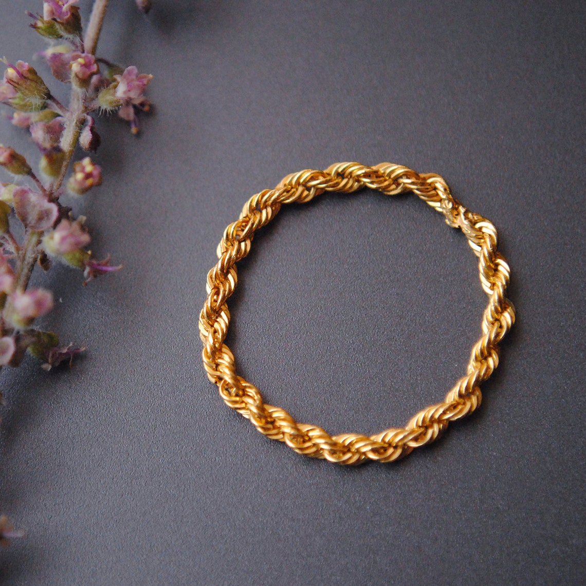 2.25mm Solid 18k Gold Rope Chain Ring Thick Twisted Chain - Etsy