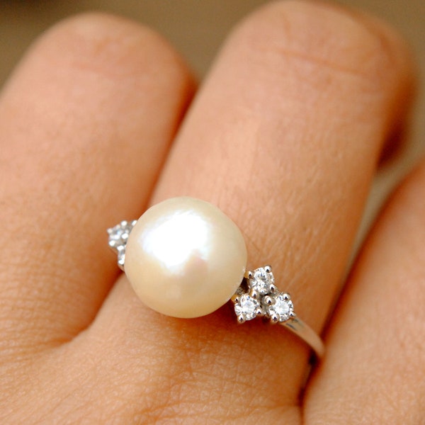 Big Pearl Ring - Etsy