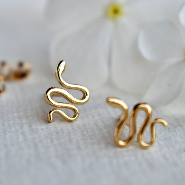 Snake Stud Earrings - Etsy