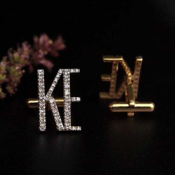 Monogram Cufflinks - Etsy