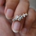 Diamond Asymmetric Cluster Band Solid 14k 18k Gold Ring With - Etsy