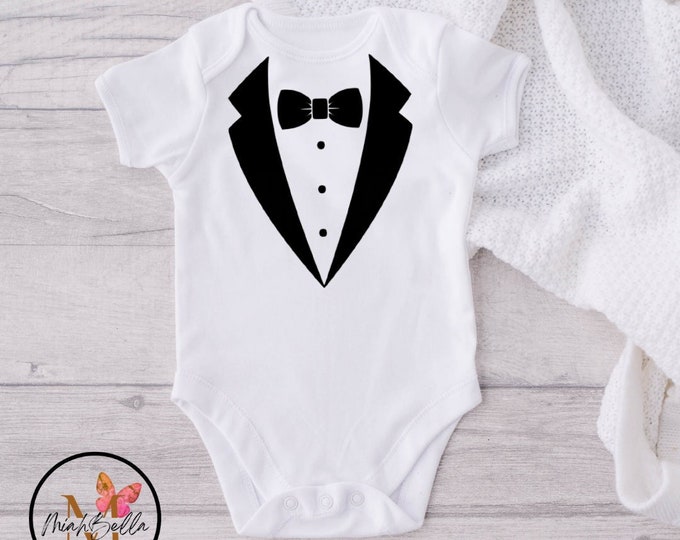 Tux for Baby Tuxedo Baby Onesie® Tuxedo Infant Tux Bodysuit Birthday ...