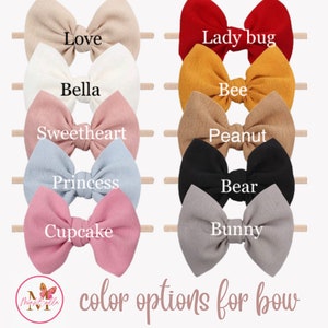 Hair Bow With Name Custom Bow for Baby Girl Headband Personalized Bow ...