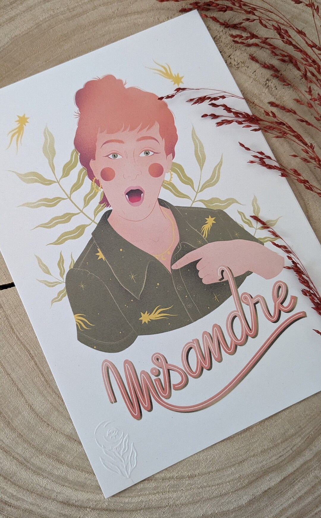 Misandre Print A5 Illustration of Woman Color Card - Etsy