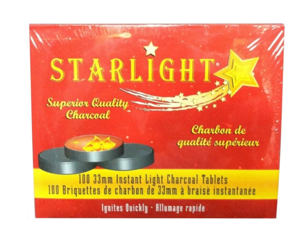 Starlight Charcoal 33mm Instant Light Charcoal Tablet Hookah | Etsy