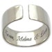 Hidden Engraved Names Ring Secret Message Ring Personalized Sterling ...