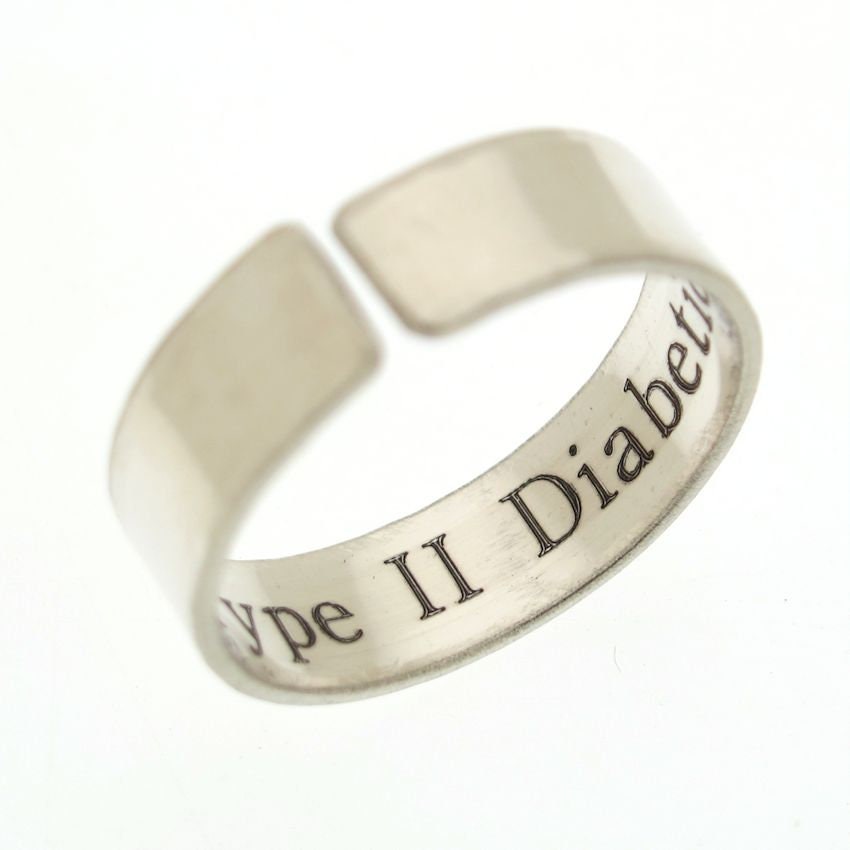 Custom Medical Alert Ring Diabetic Medical Rings for Her Star of Life ...