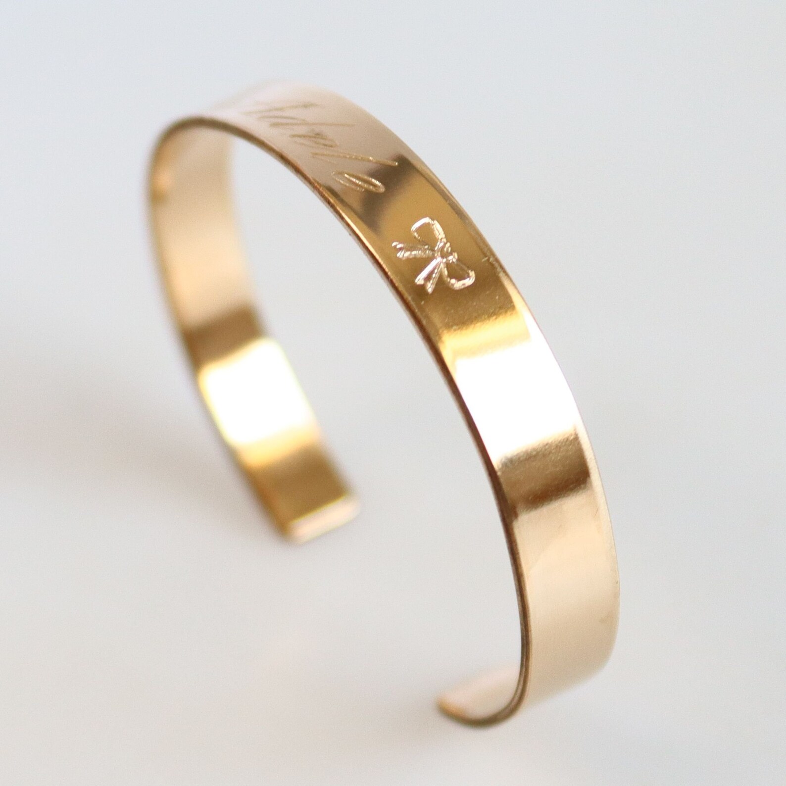 Personalized Baby Cuff Bracelet Toddler Bangles Custom Engraved Open ...